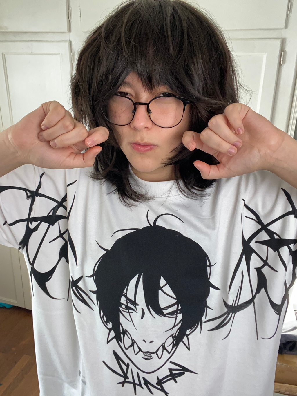 T-Shirt: Karuma Black and White Design – SHINON CREATIONS INC