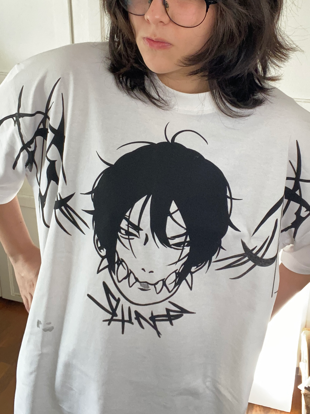 T-Shirt: Karuma Black and White Design – SHINON CREATIONS INC